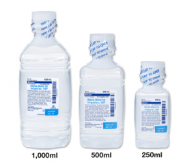 WATER STERILE IRRIGATION, USP, PLASTIC POUR BOTTLE MFG# 2F7112, 250ML