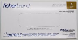 Gloves, Small, Nitrile, 3 mil, Powder-Free, Latex-Free, Beaded/Rolled ...