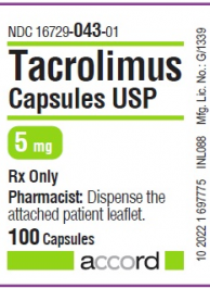TACROLIMUS CAP 5MG