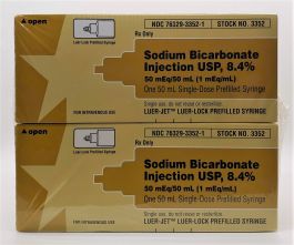 SODIUM BICARBONATE 8.4% INJ, USP LUER-JET PREFILLED SYRINGE 84MG/ML 50mL