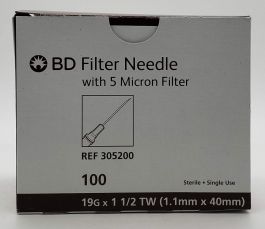 BD Beveled Point Filter Needle Without Syringe, Sterile, Single Use, 19 ...