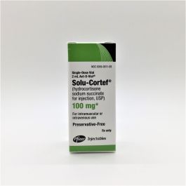 SOLU-CORTEF HYDROCORTISONE SUCCINATE FOR INJ, USP 100MG ACT-O-VIAL SDV 2ML